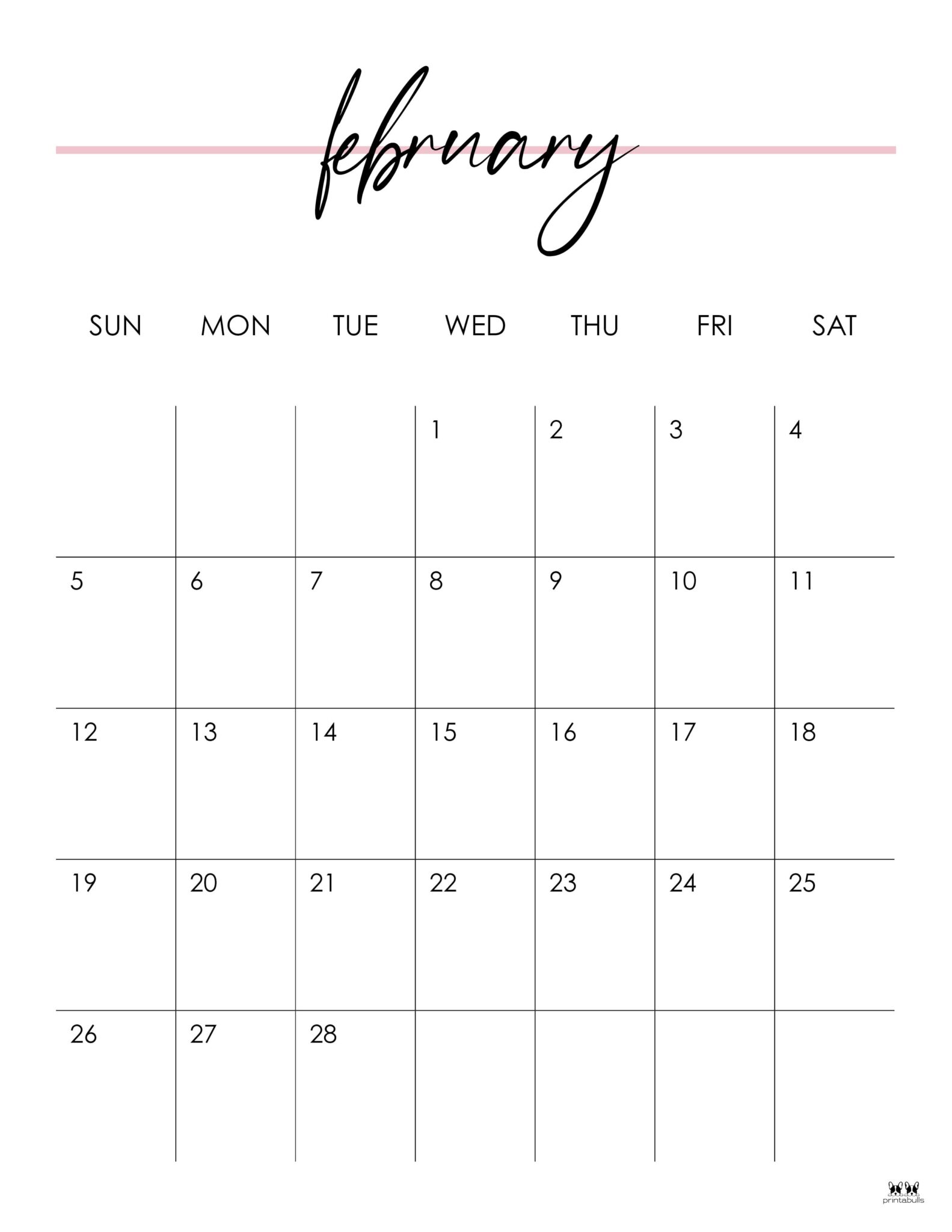 February 2023 Calendars - 50 FREE Printables | Printabulls