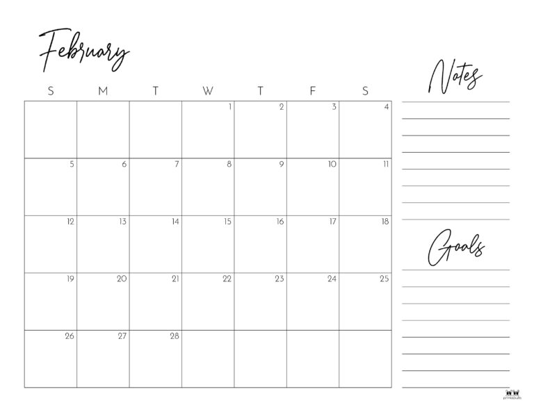 February 2023 Calendars - 50 FREE Printables | Printabulls
