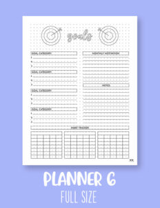 Goal Planner Pages - FREE 2026 Planner Pages | Printabulls