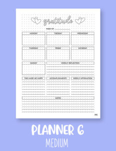 Gratitude Journal Planner Pages - 2026 Planner Pages | Printabulls
