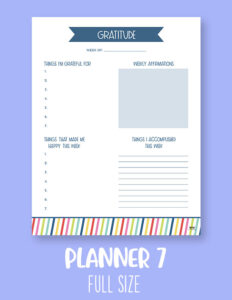 Gratitude Journal Planner Pages - 2026 Planner Pages | Printabulls