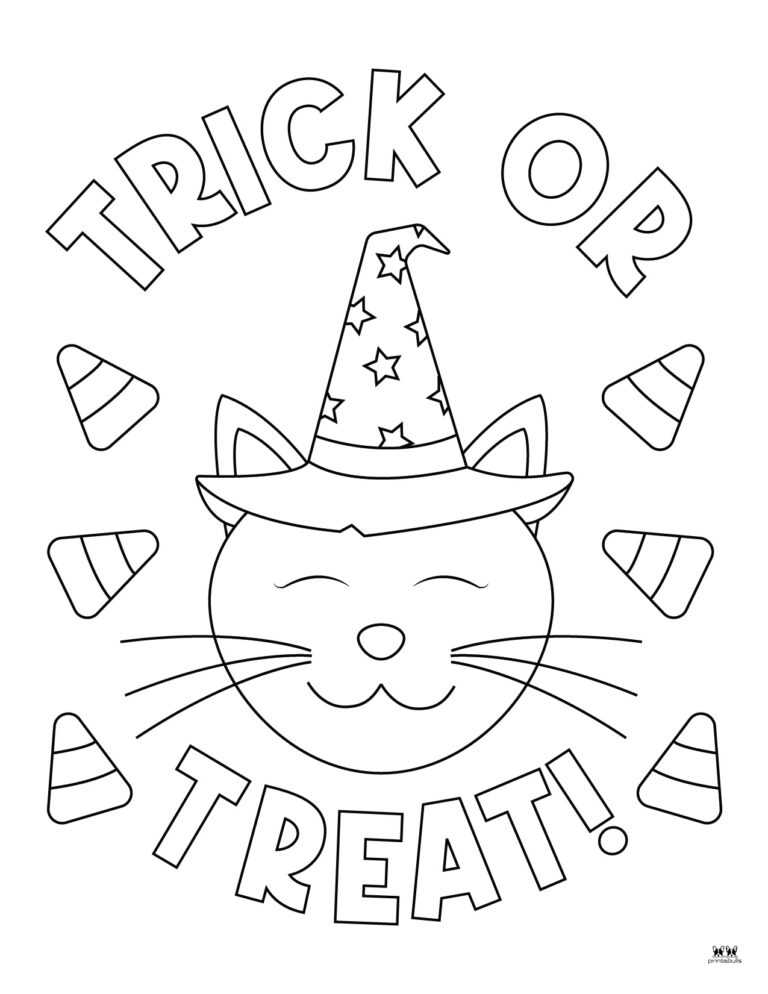 Halloween Cat Coloring Pages - 25 FREE Pages - PrintaBulk