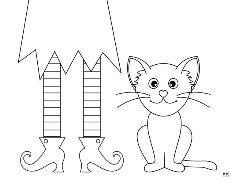 Halloween Cat Coloring Pages - 25 FREE Pages | Printabulls