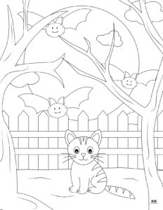 Halloween Cat Coloring Pages - 25 FREE Pages | Printabulls