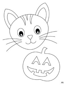 Halloween Cat Coloring Pages - 25 FREE Pages | Printabulls