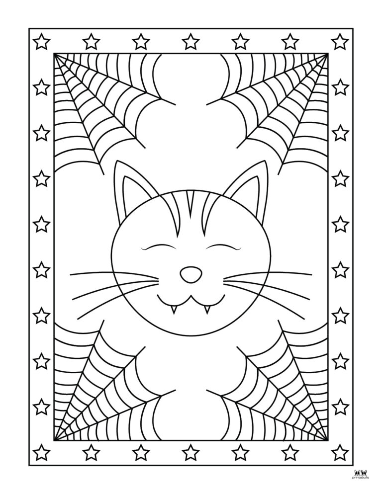 Halloween Cat Coloring Pages - 25 FREE Pages | Printabulls