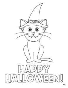 Halloween Cat Coloring Pages - 25 FREE Pages | Printabulls