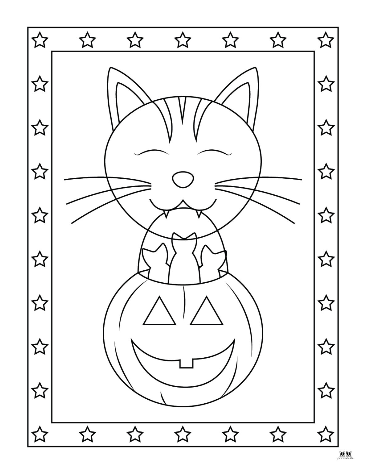 Halloween Cat Coloring Pages - 25 FREE Pages | Printabulls