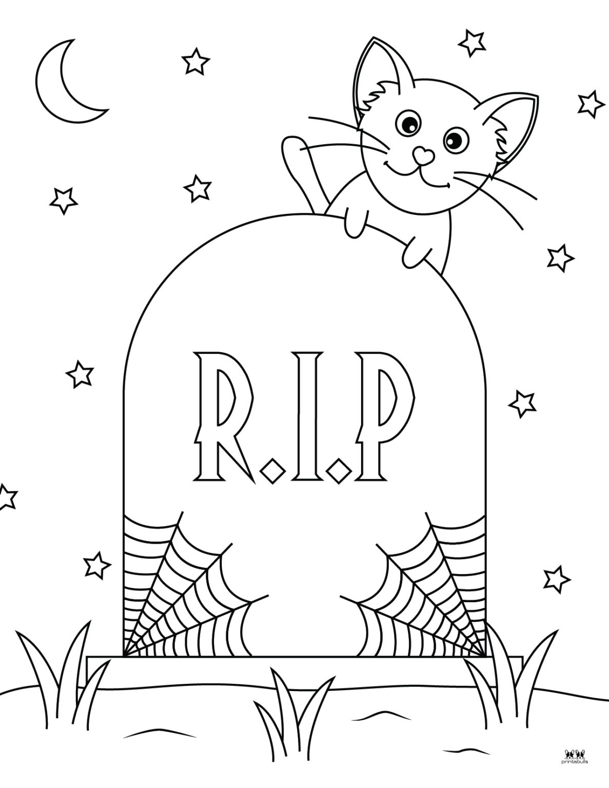 Halloween Cat Coloring Pages - 25 FREE Pages | Printabulls
