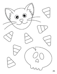 Halloween Cat Coloring Pages - 25 FREE Pages | Printabulls