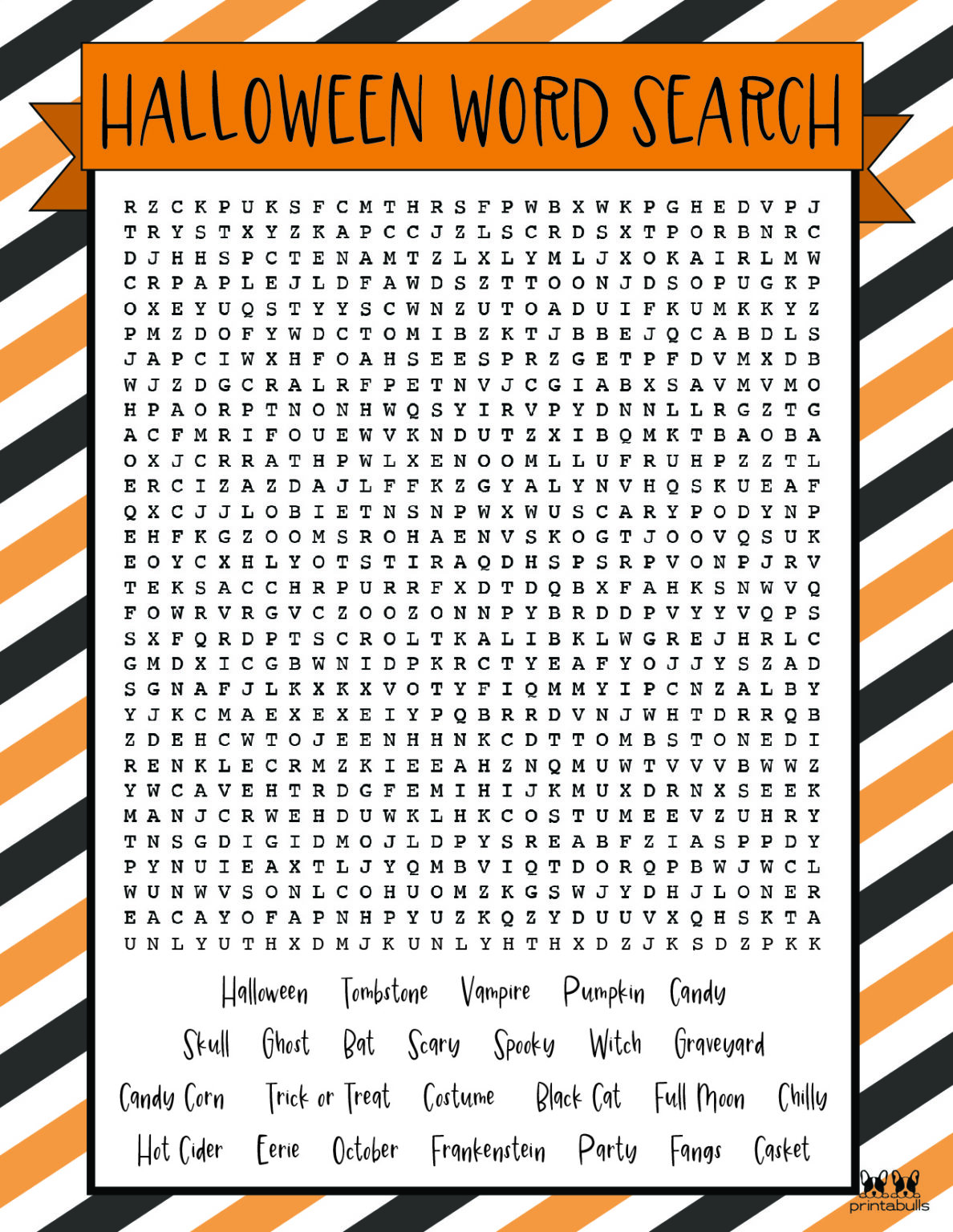 Free Printable Halloween Word Searches | Printabulls