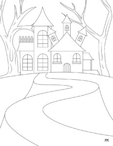 Haunted House Coloring Pages - 25 FREE Pages | Printabulls