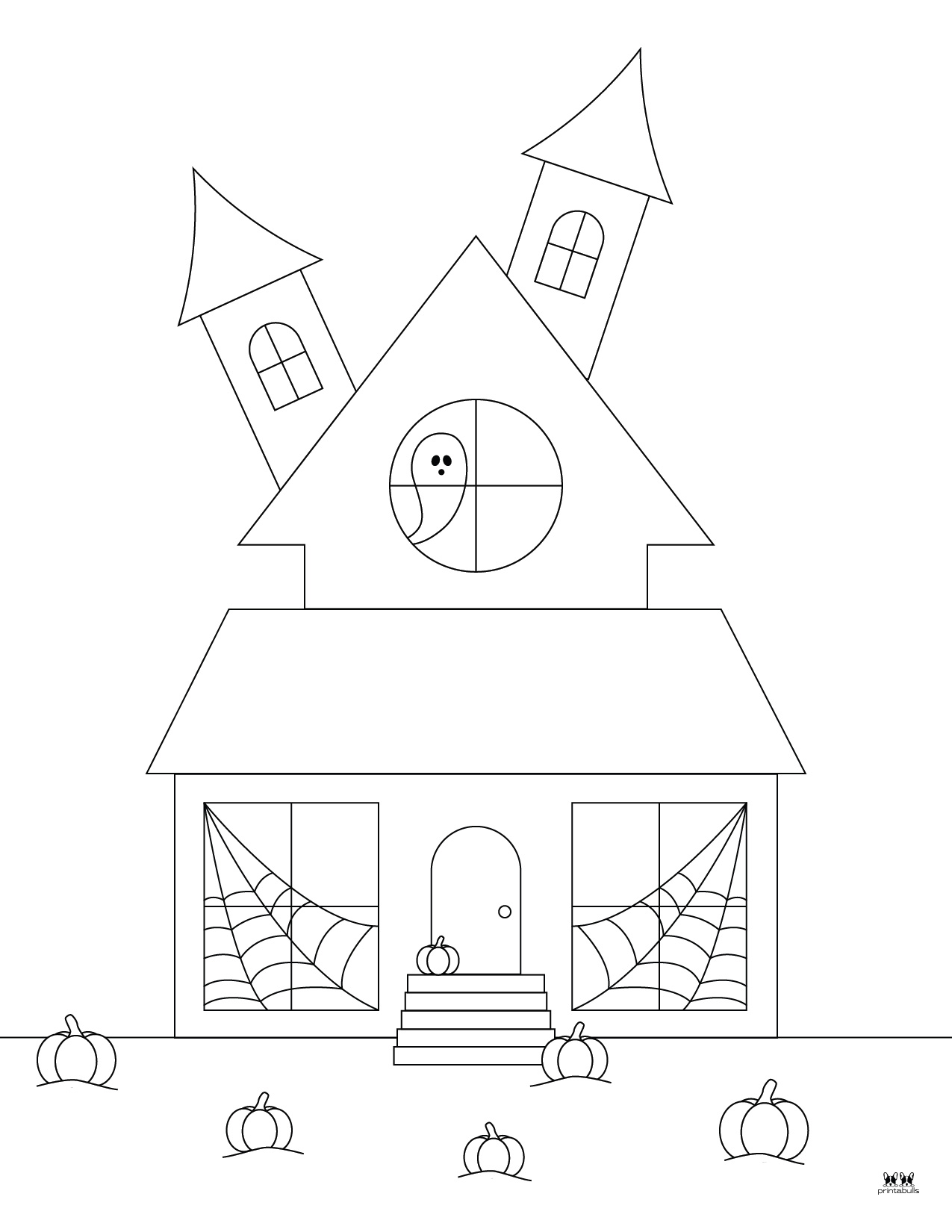 Haunted House Coloring Pages - 25 FREE Pages | Printabulls