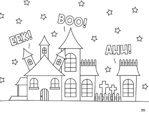 Haunted House Coloring Pages - 25 FREE Pages | Printabulls