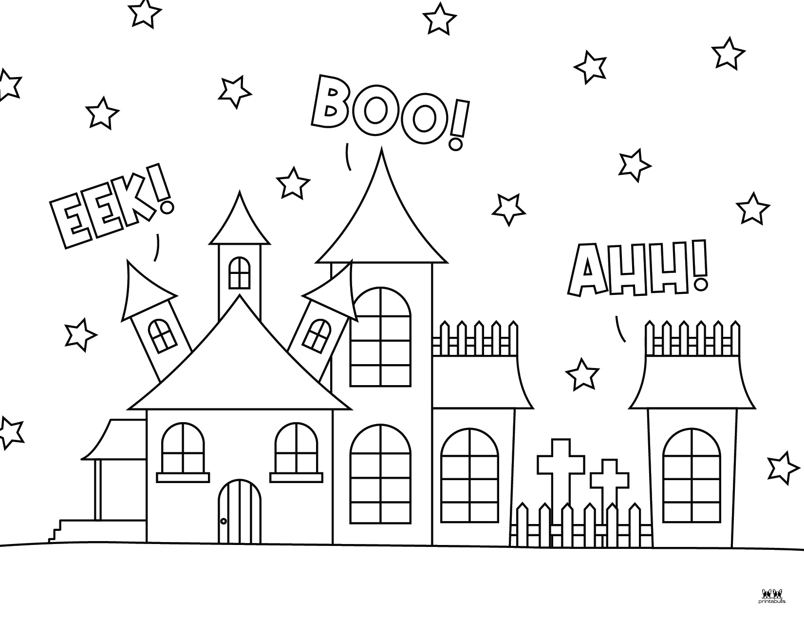 Haunted House Coloring Pages - 25 FREE Pages | Printabulls