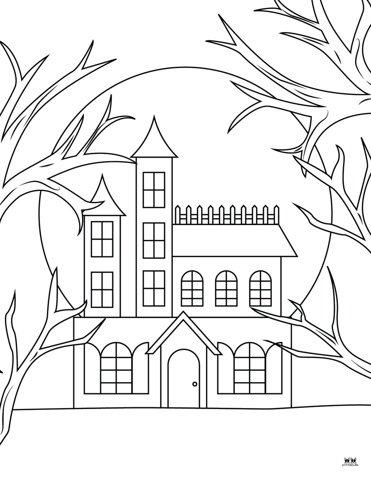 Haunted House Coloring Pages - 25 FREE Pages | Printabulls