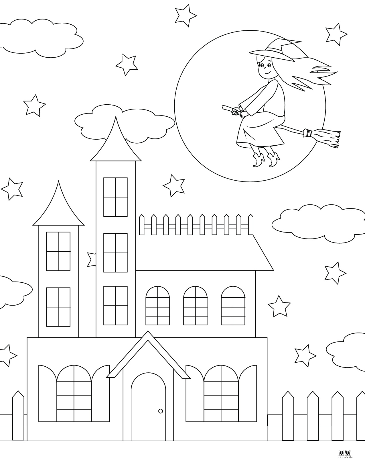 Haunted House Coloring Pages - 25 FREE Pages | Printabulls
