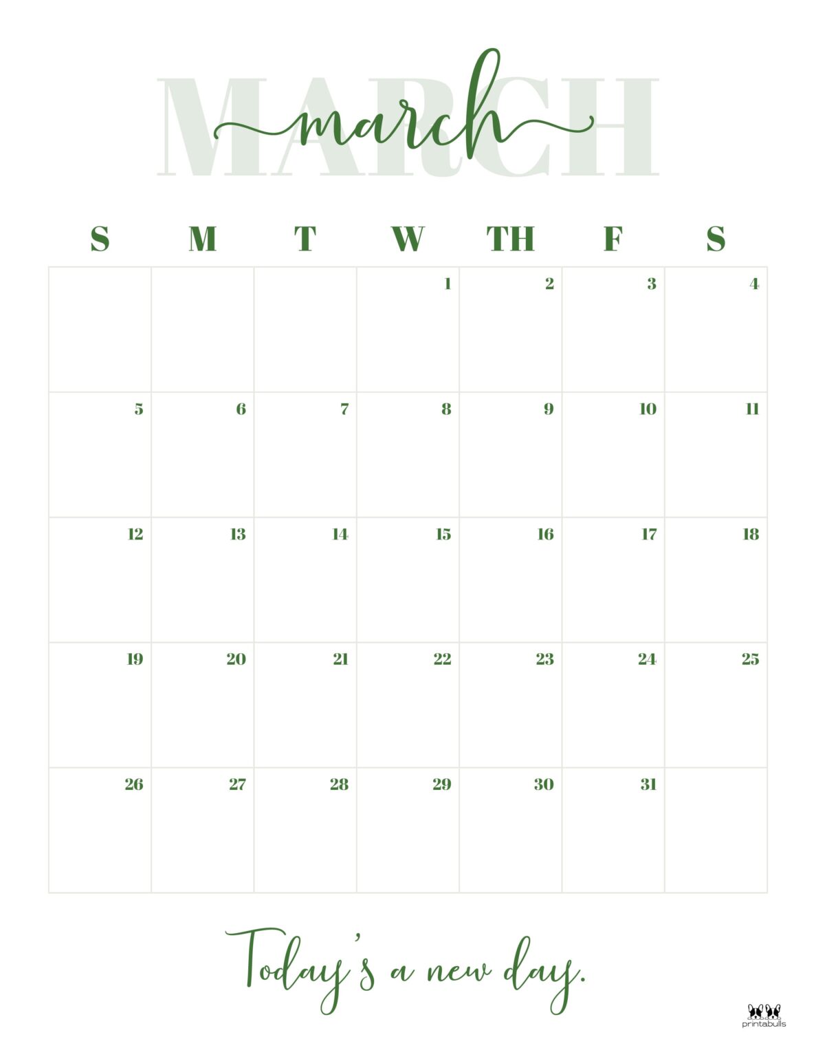 March 2023 Calendars - 50 FREE Printables | Printabulls