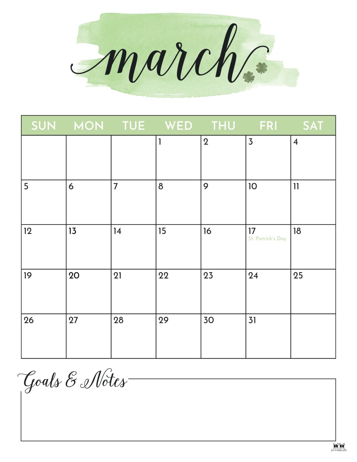 March 2023 Calendars - 50 FREE Printables | Printabulls