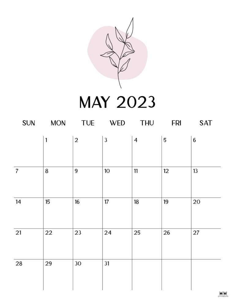 May 2023 Calendars - 50 FREE Printables | Printabulls