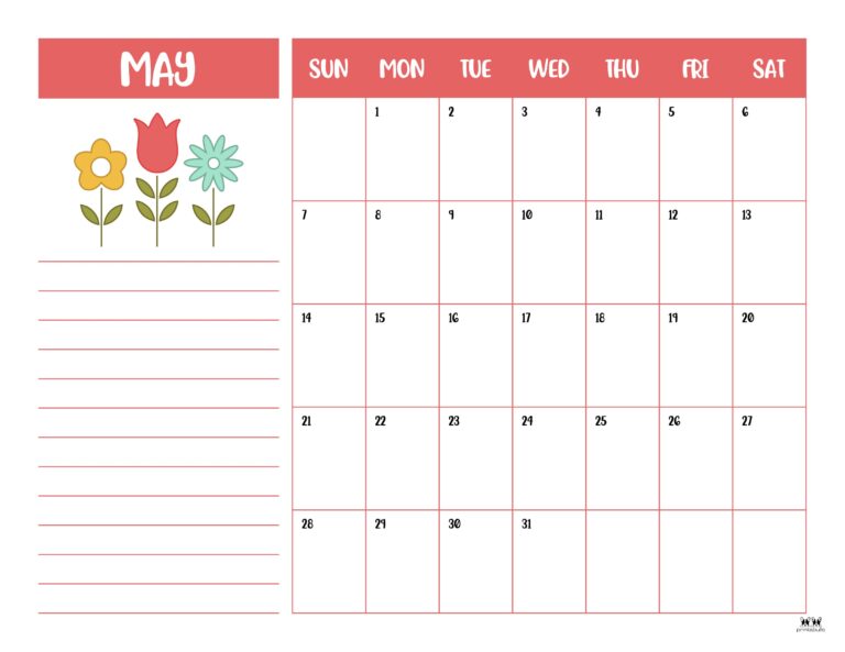May 2023 Calendars - 50 FREE Printables | Printabulls