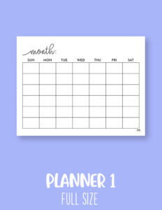 Monthly Planner Pages - FREE 2026 Planner Pages | Printabulls