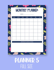 Monthly Planner Pages - FREE 2026 Planner Pages | Printabulls