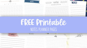 Notes Planner Pages - FREE 2026 Planner Pages | Printabulls