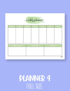Weekly Planner Pages - FREE 2023 Planner Pages - PrintaBulk