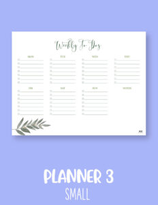 To Do List Planner Pages - FREE 2023 Planner Pages - PrintaBulk