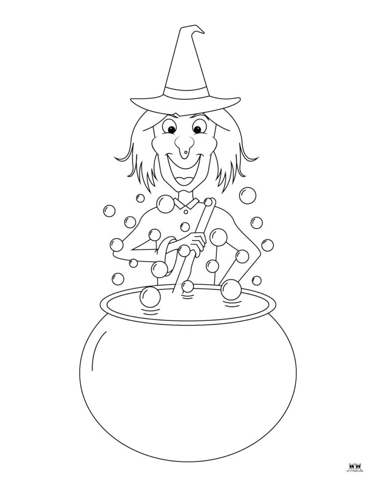 Witch Coloring Pages - 25 FREE Printable Pages | Printabulls
