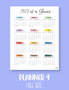 Yearly Calendar Planner Pages - FREE 2023 Pages | Printabulls