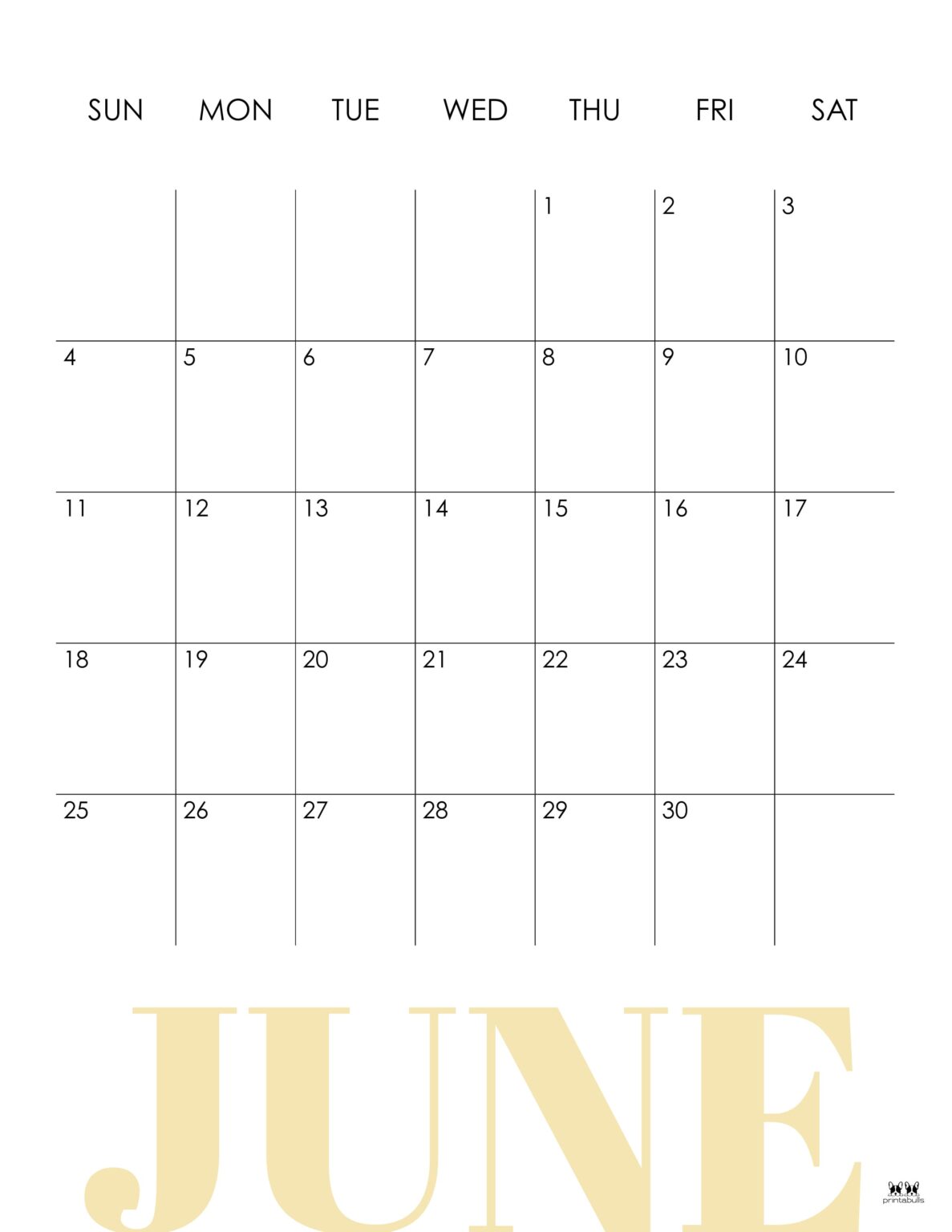 June 2023 Calendars - 50 FREE Printables | Printabulls