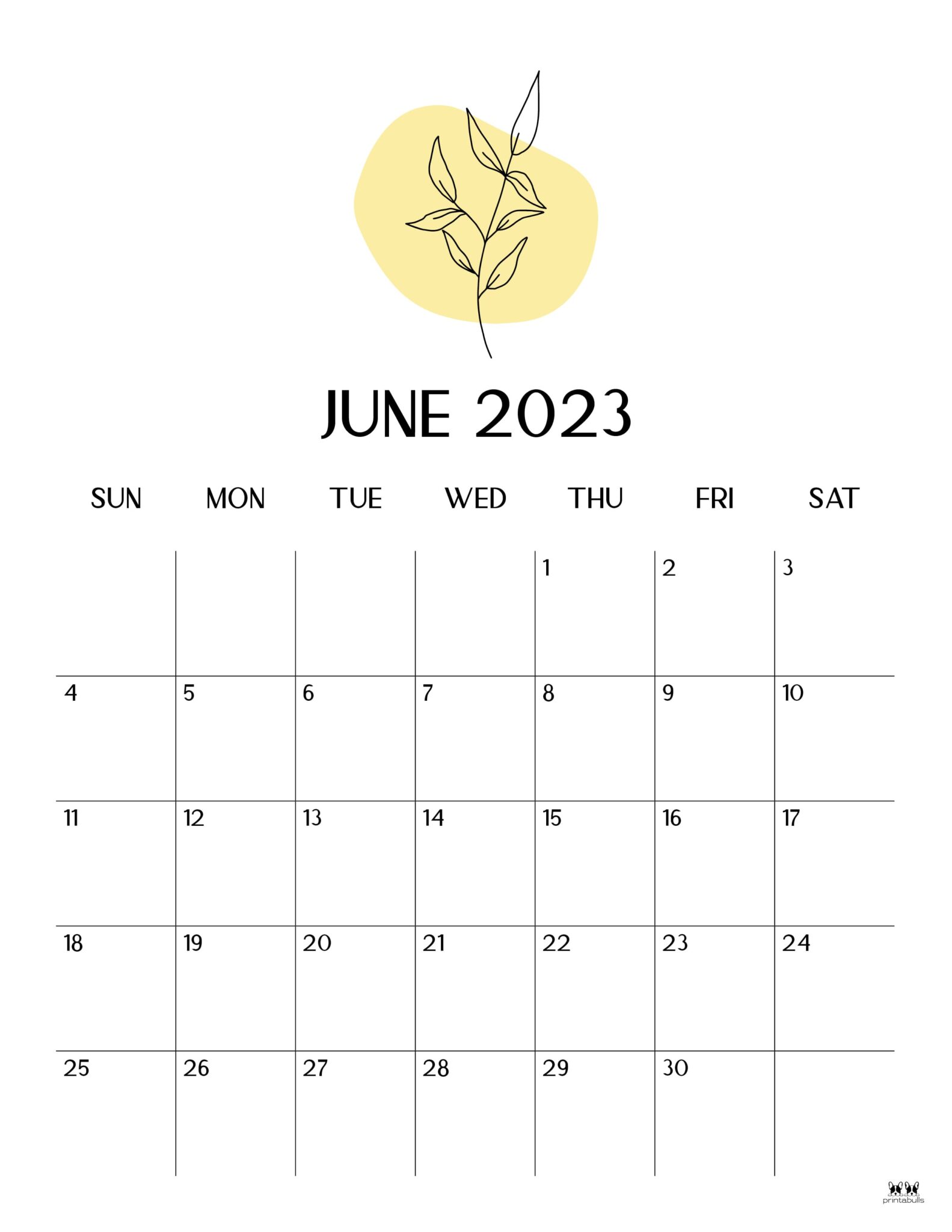 June 2023 Calendars - 50 FREE Printables | Printabulls