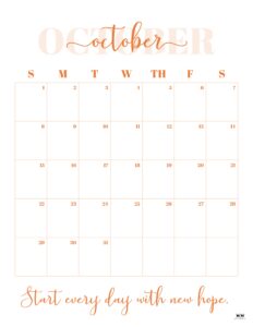 October 2023 Calendars - 50 FREE Printables | Printabulls