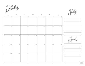 October 2023 Calendars - 50 FREE Printables | Printabulls