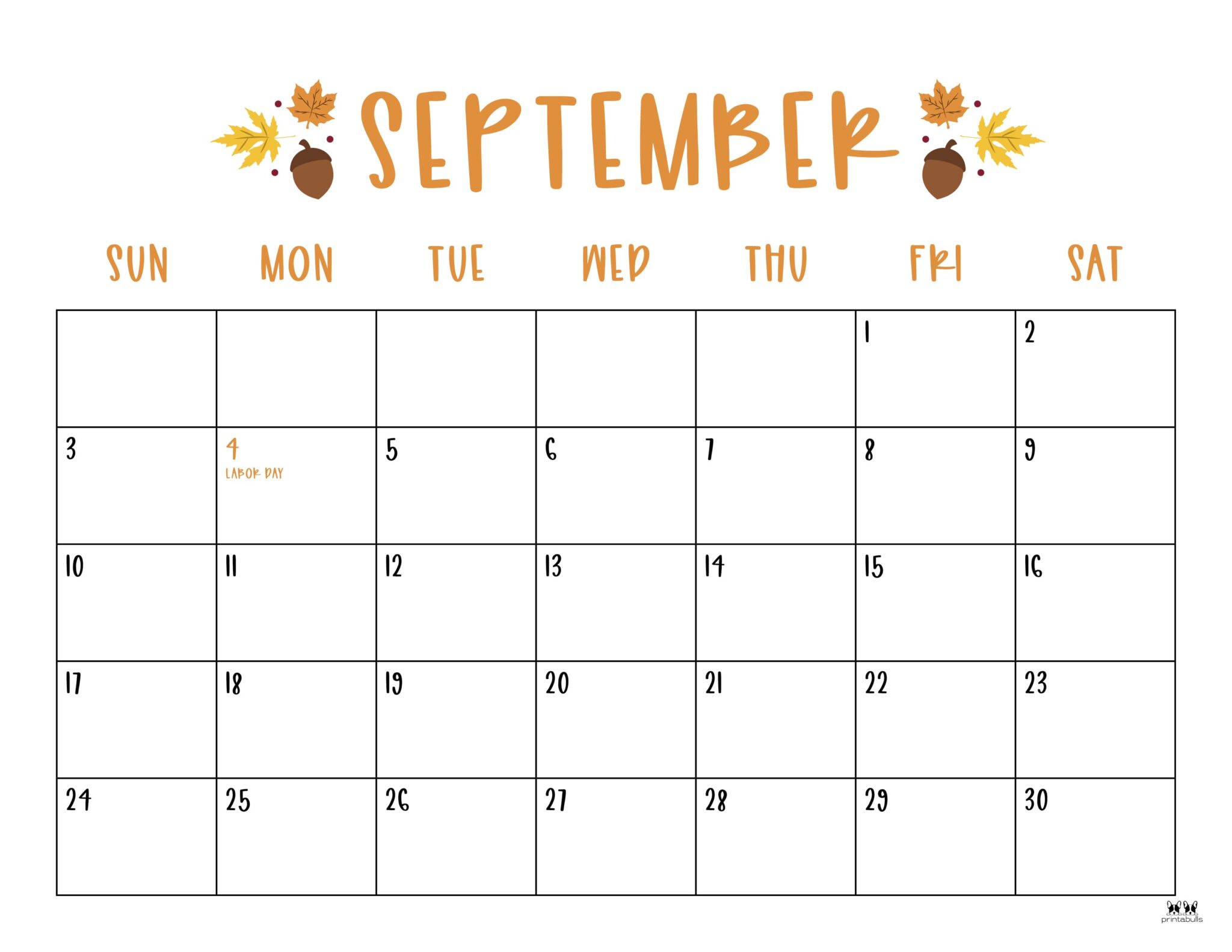 September 2023 Calendars - 50 FREE Printables | Printabulls