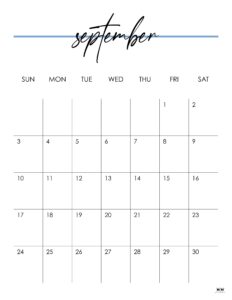 September 2023 Calendars - 50 FREE Printables | Printabulls