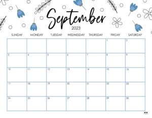 September 2023 Calendars - 50 FREE Printables | Printabulls