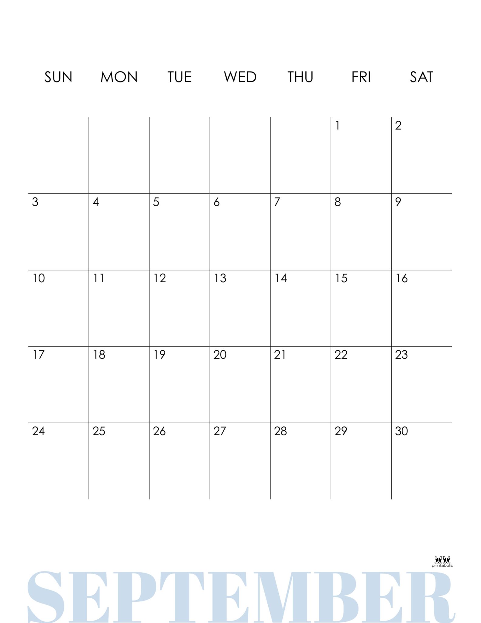 September 2023 Calendars - 50 FREE Printables | Printabulls