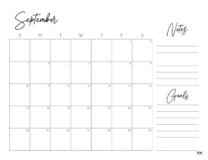 September 2023 Calendars - 50 FREE Printables | Printabulls