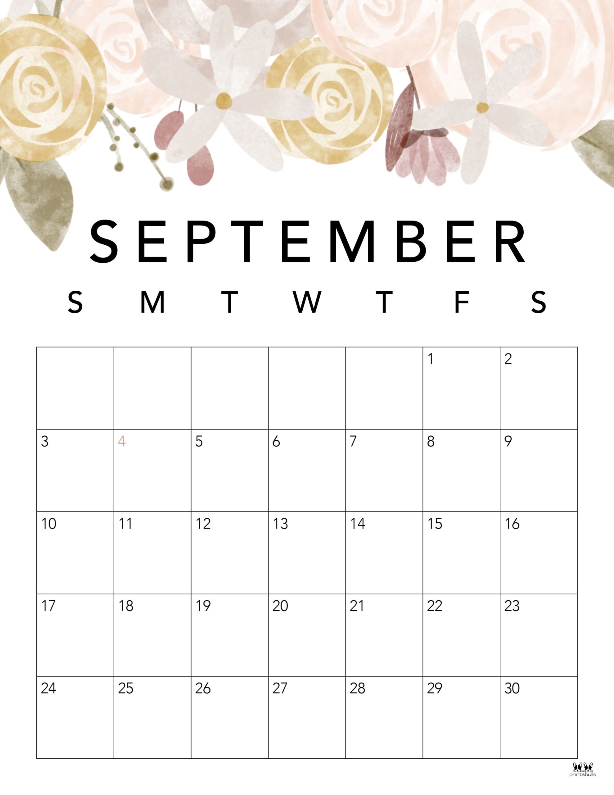 September 2023 Calendars - 50 FREE Printables | Printabulls