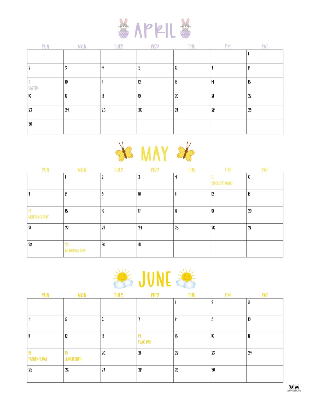 Three Month/Quarterly Calendars - 32 FREE Calendars | Printabulls