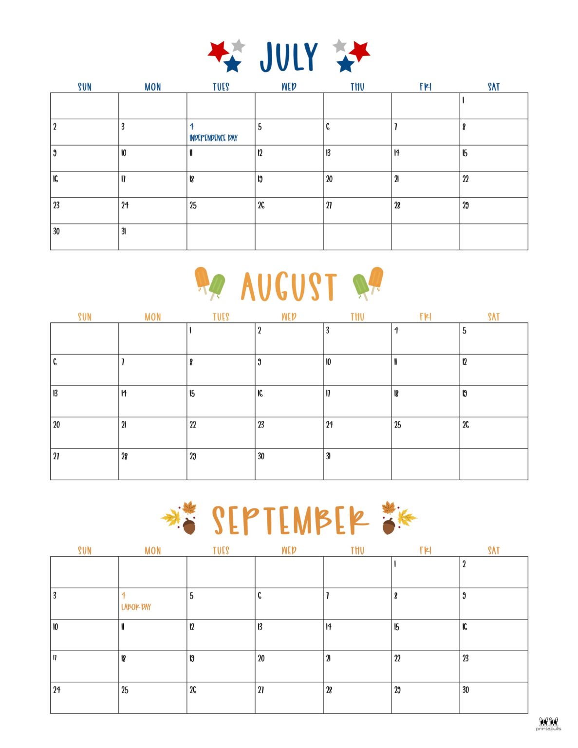 Three Month/Quarterly Calendars - 32 FREE Calendars | Printabulls