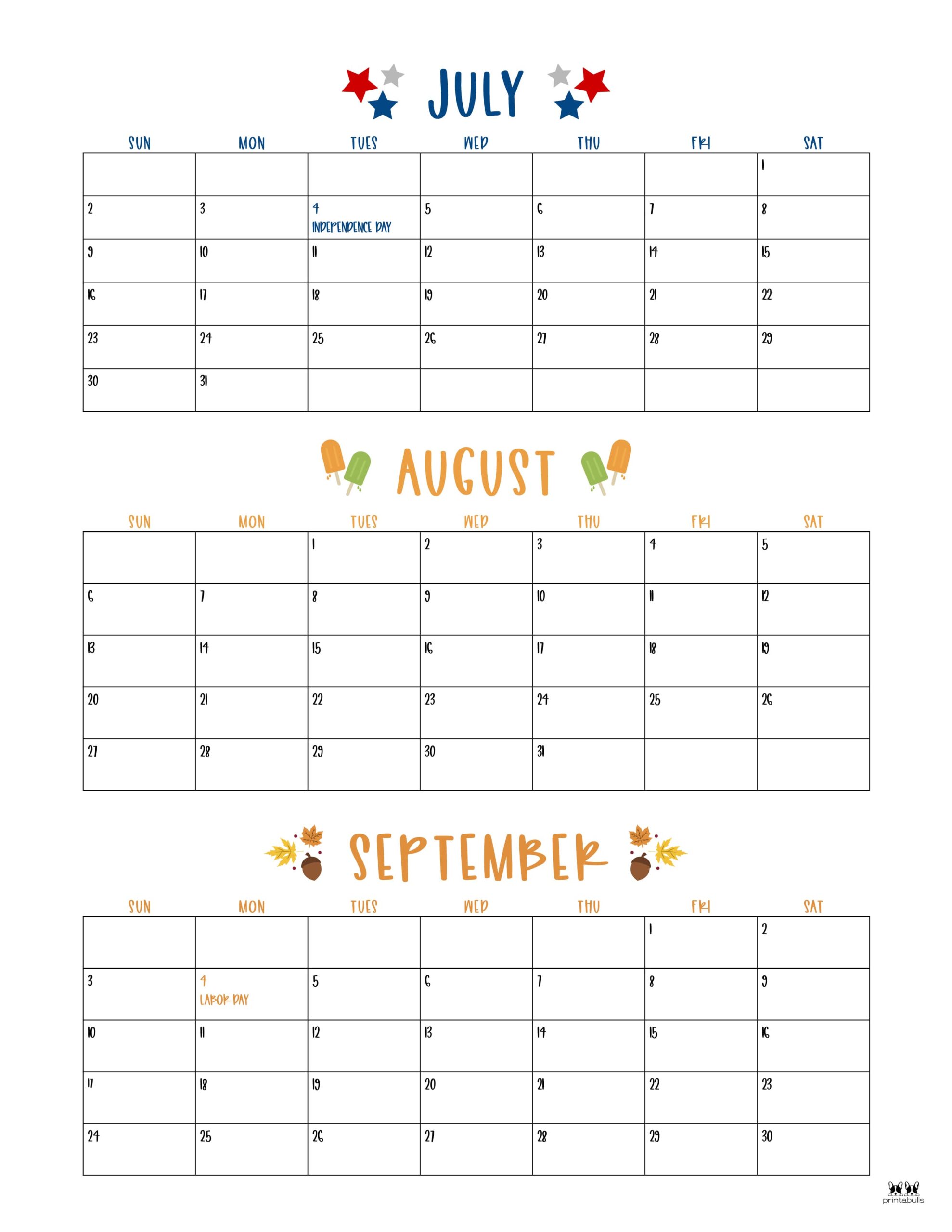Three Month/Quarterly Calendars - 32 FREE Calendars | Printabulls