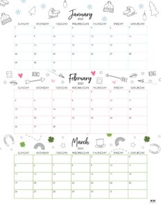 Three Month/Quarterly Calendars - 32 FREE Calendars | Printabulls