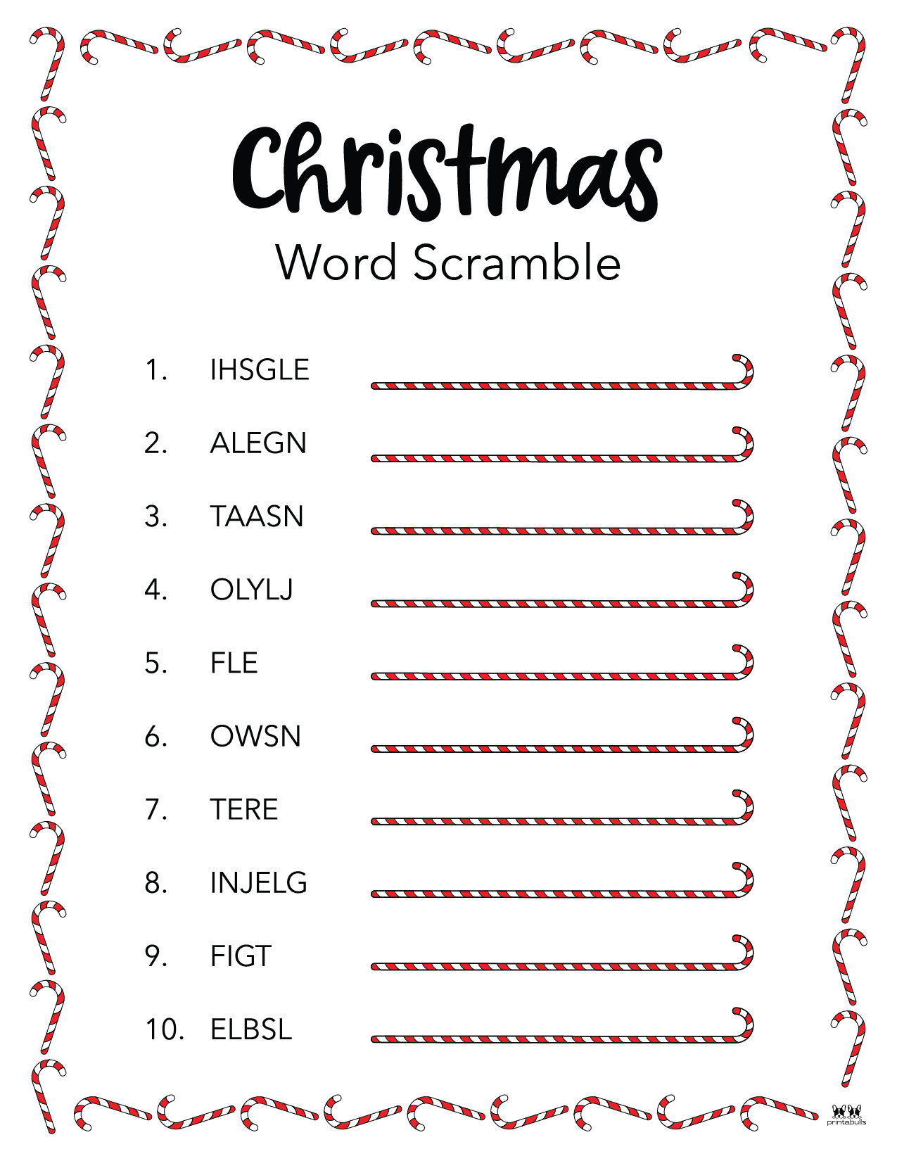 Christmas Word Scrambles 15 FREE Printables Printabulls Christmas Word Scrambles 15 FREE Printables Printabulls