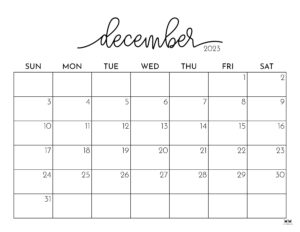 December 2023 Calendars - 50 FREE Printables | Printabulls