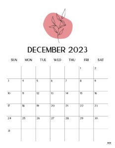 December 2023 Calendars - 50 FREE Printables | Printabulls
