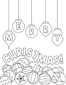Merry Christmas Coloring Pages - FREE Printables | Printabulls